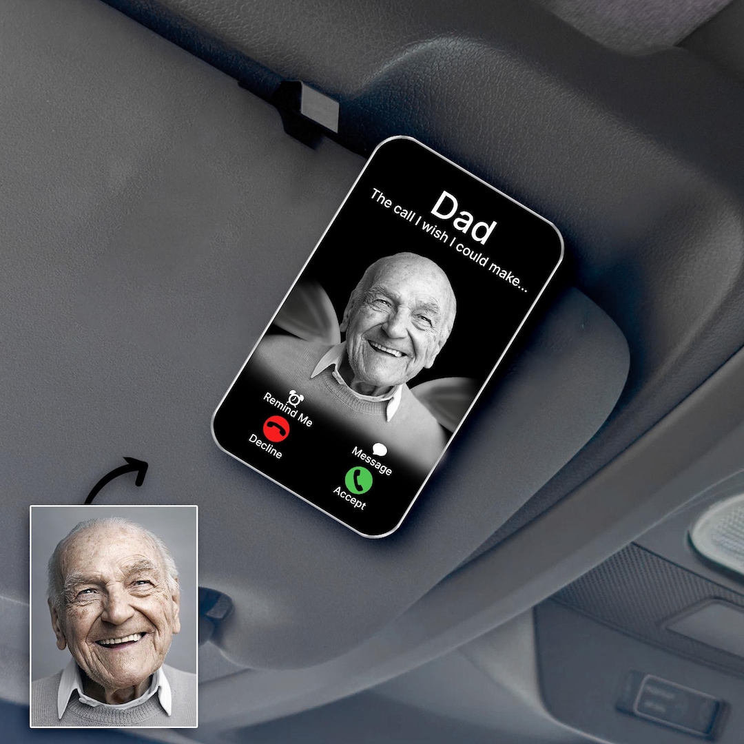 Personalized Photo Car Visor Clip, Custom Memorial Gift, Custom ...