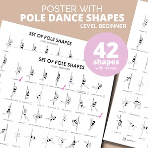 Printable Poster Pole Dance Shapes Level Beginner - Etsy