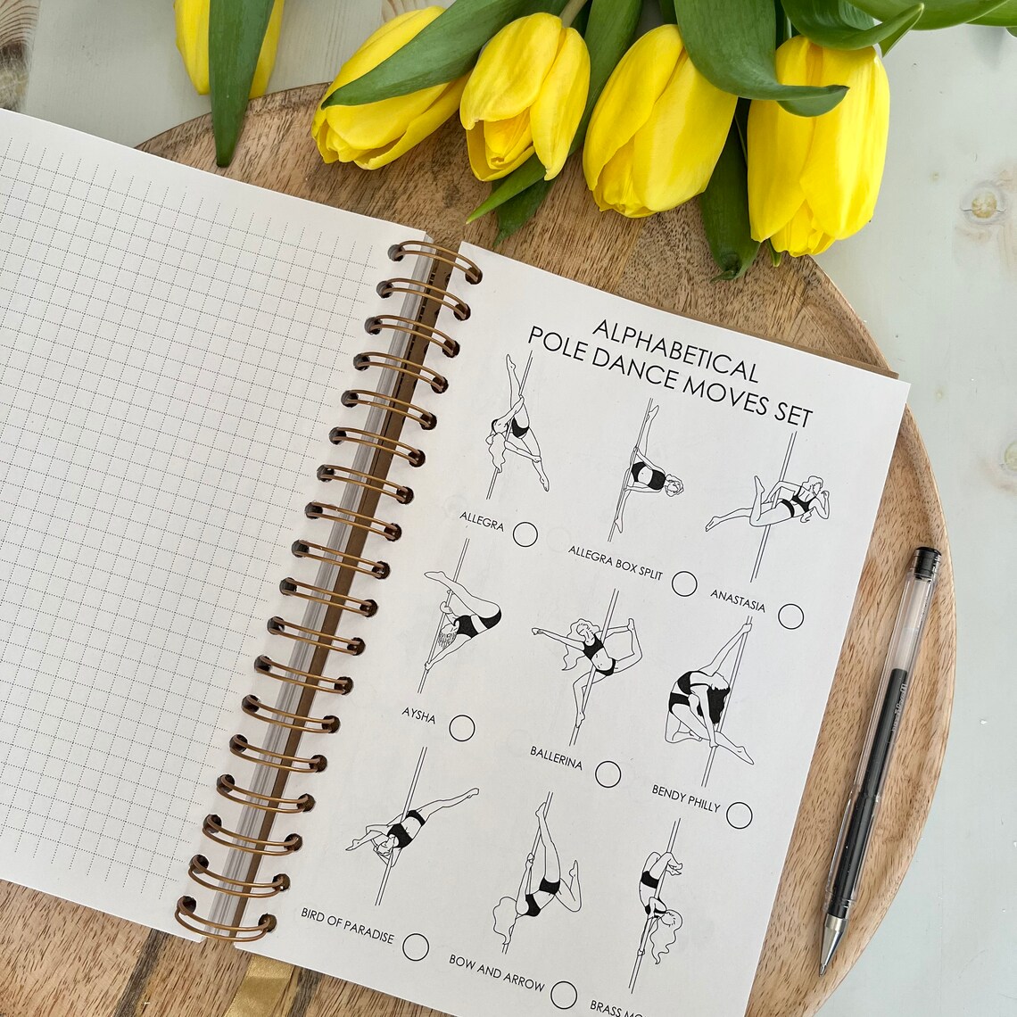 Pole Dance Notebook With 90 Shapes | Etsy