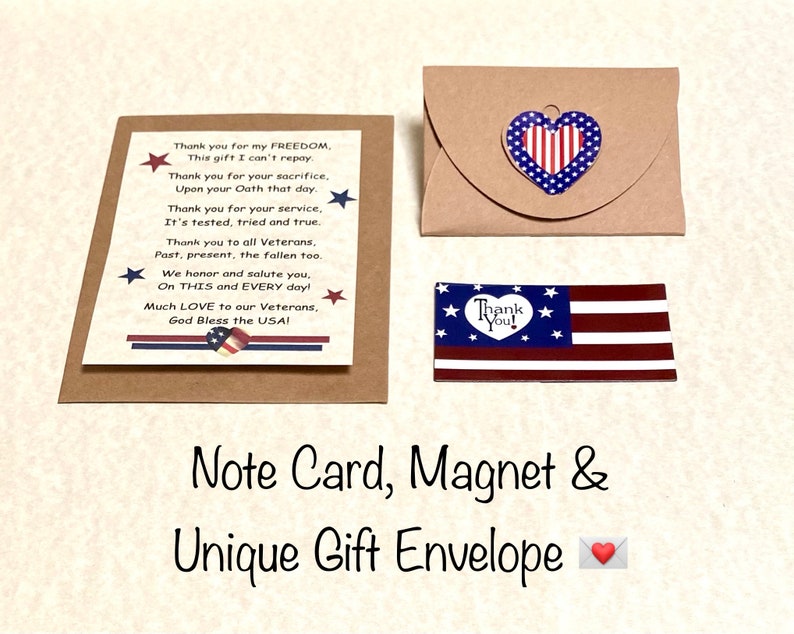 Veterans “thank You” Gift, Gifts Under 10, Veterans Gift, Veterans Day ...