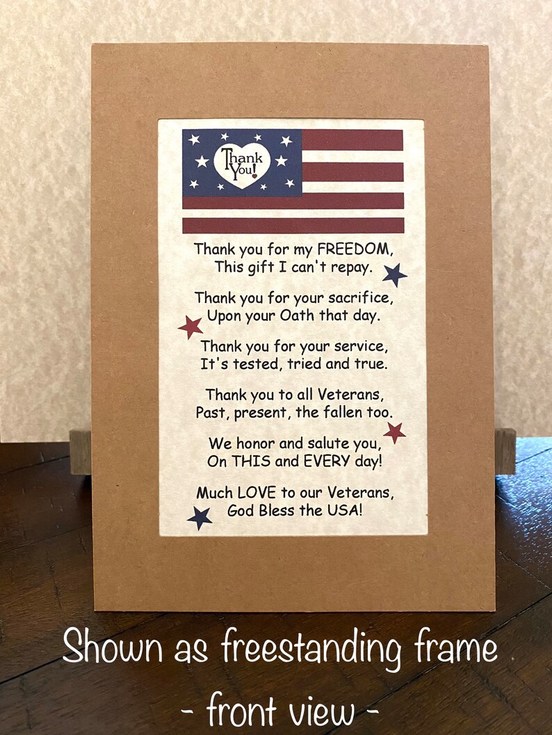 Veterans “thank You” Gift, Gifts Under 10, Veterans Gift, Veterans Day ...