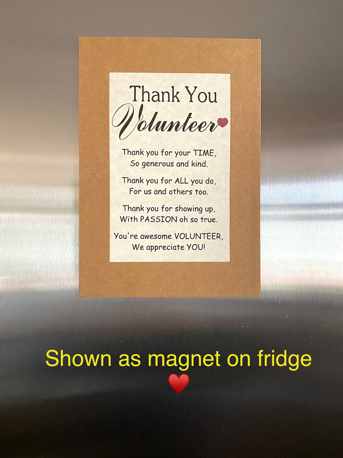 Thank You Volunteer Gift, Gifts Under 10, Volunteer Gifts, Volunteer ...