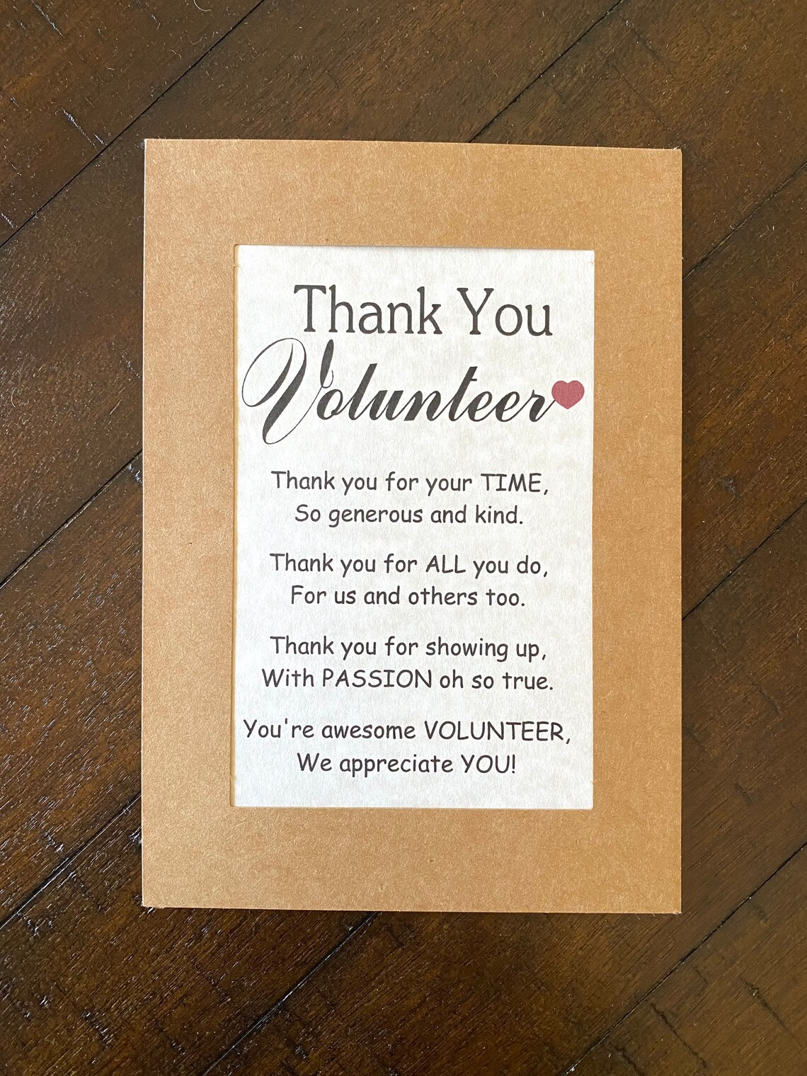 Thank You Volunteer Gift, Gifts Under 10, Volunteer Gifts, Volunteer ...