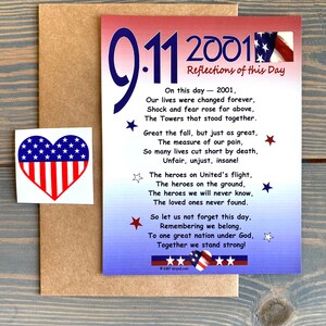 9.11 Magnet Poem, Patriotic Poem Remembering 9.11, Never Forget 9.11, 9 ...