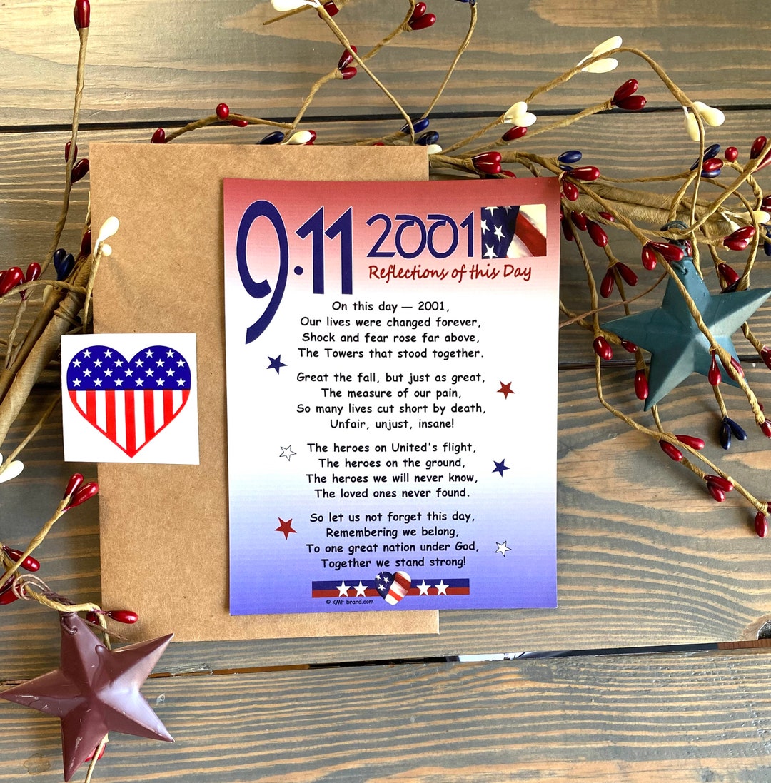 9.11 Magnet Poem, Patriotic Poem Remembering 9.11, Never Forget 9.11, 9 ...