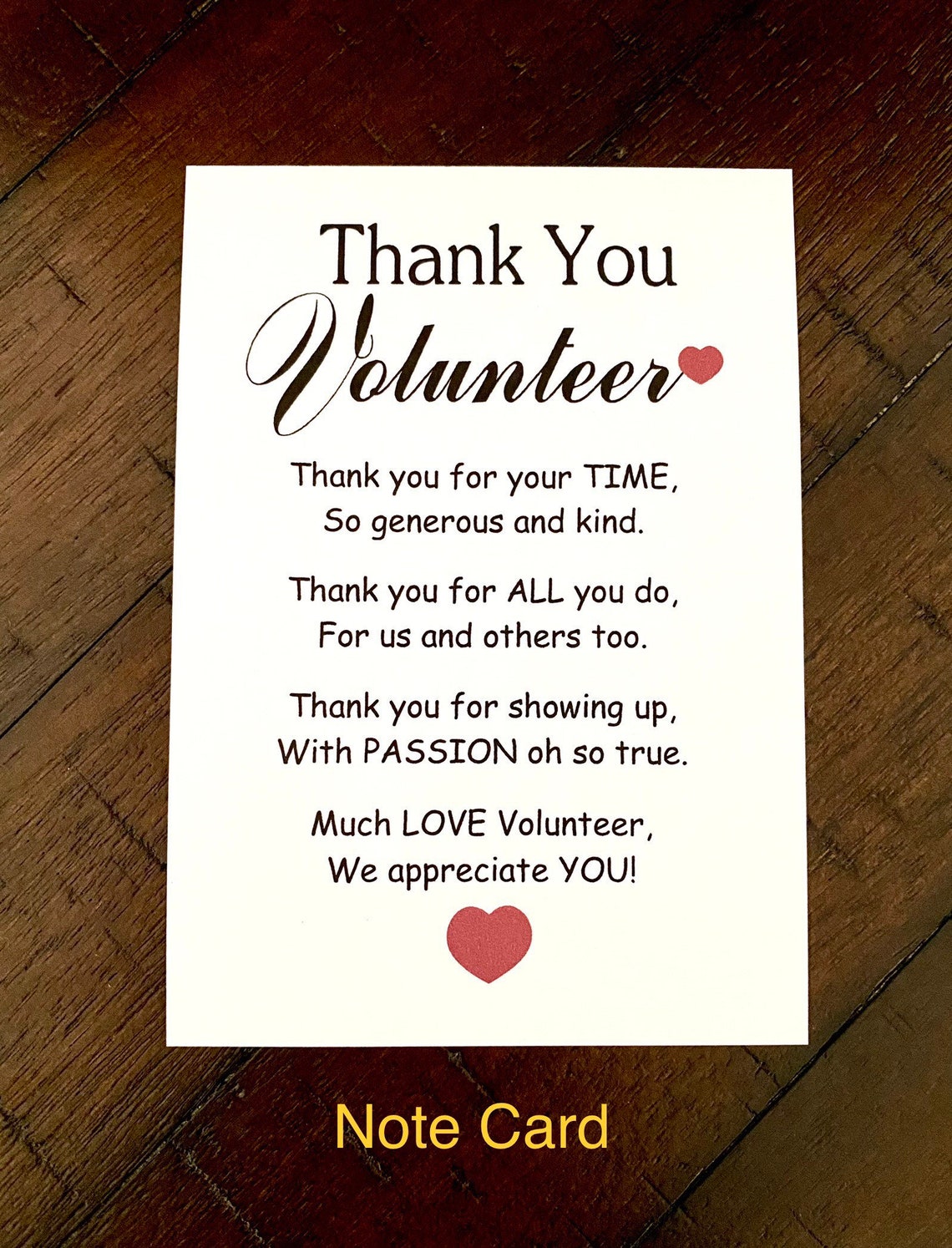 Thank You Volunteer Gift, Gifts Under 10, Volunteer Gifts, Volunteer ...