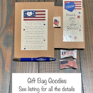 Large Veterans Gift Bag, Veterans Gift, Veterans Day Gift, Thank You ...