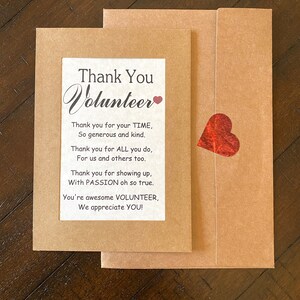 Thank You Volunteer Gift, Gifts Under 10, Volunteer Gifts, Volunteer ...