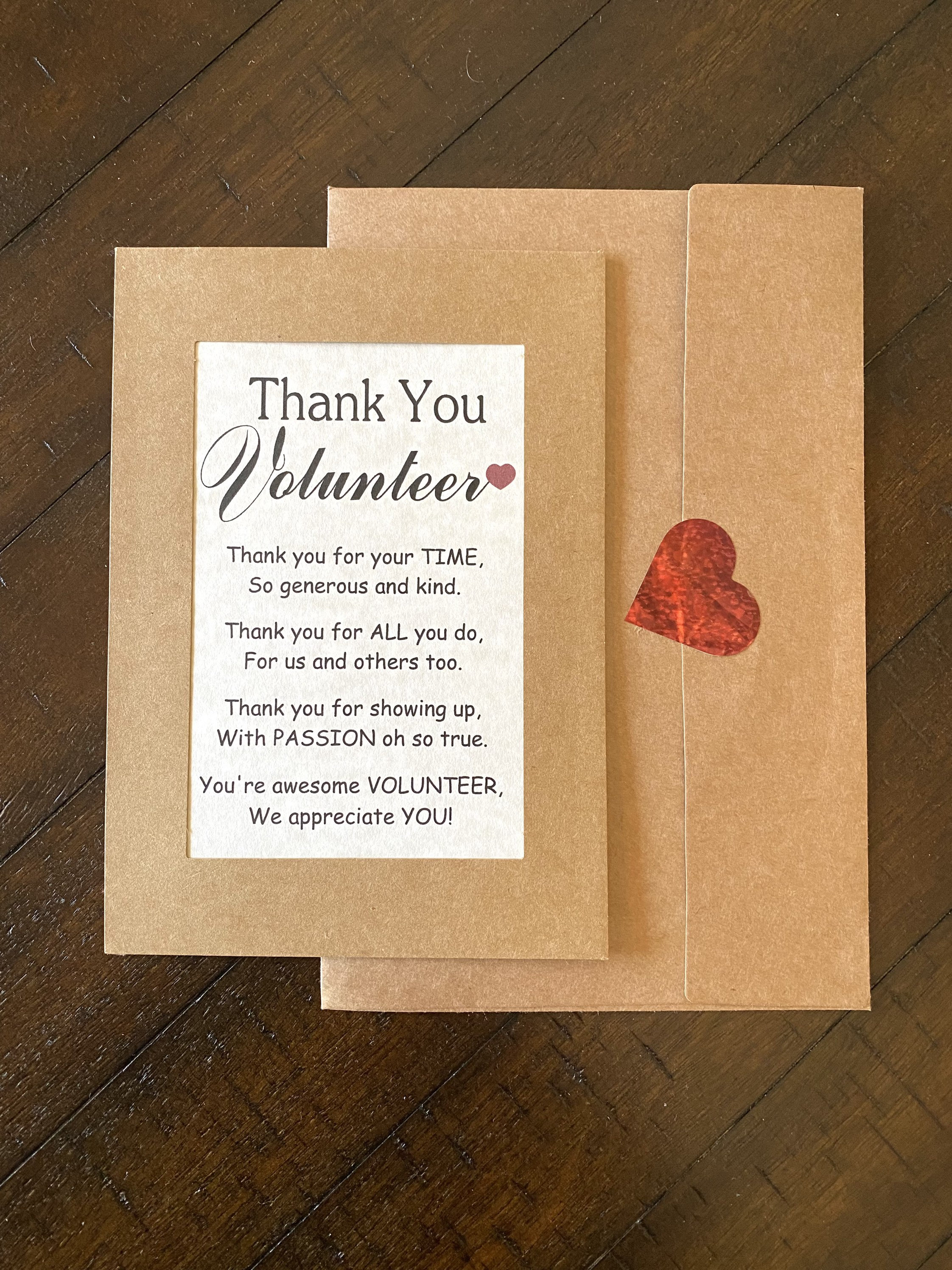 Thank You Volunteer Gift, Gifts Under 10, Volunteer Gifts, Volunteer ...