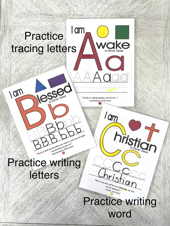 Alphabet Flash Card Set ABC Flash Cards 8.5 X 11 Christian - Etsy