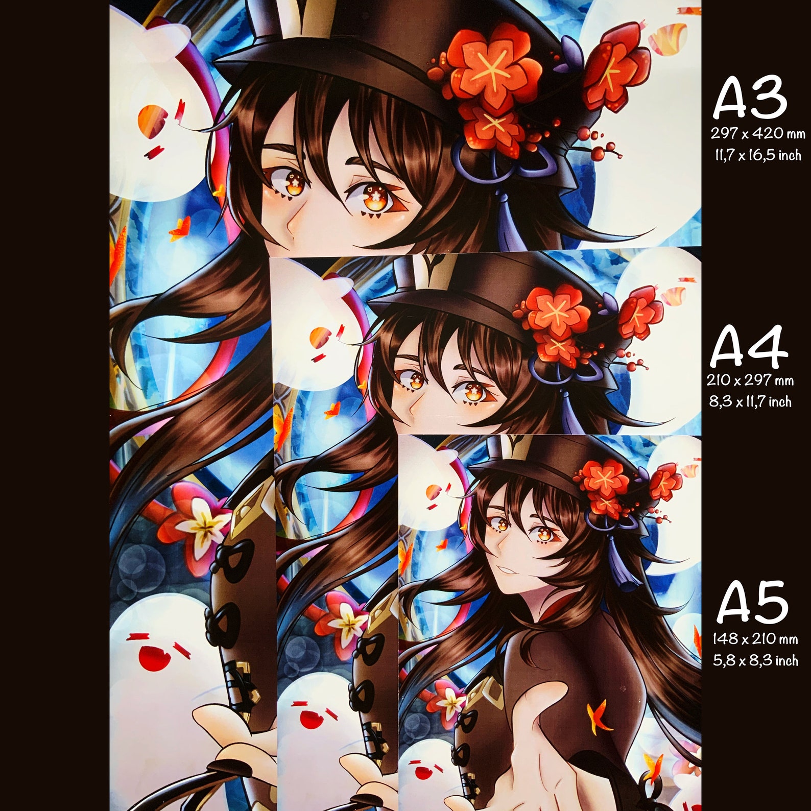 Print Hu Tao Poster Hu Tao Genshin Impact | Etsy