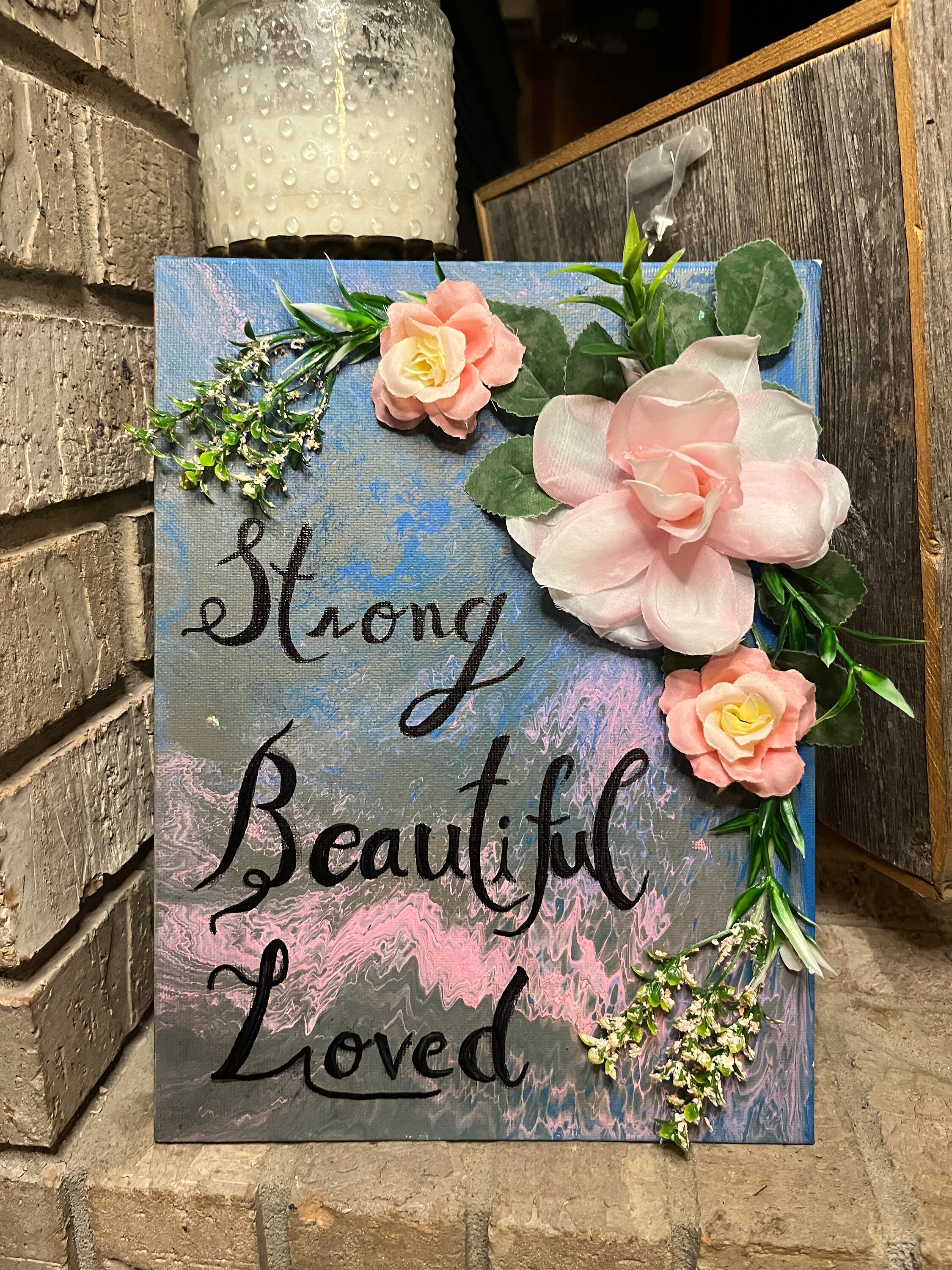 Acrylic Pour Collage Signs - Etsy