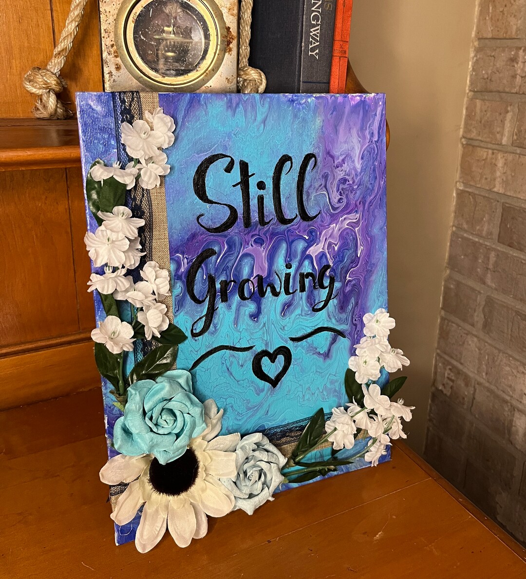 Acrylic Pour Collage Signs - Etsy