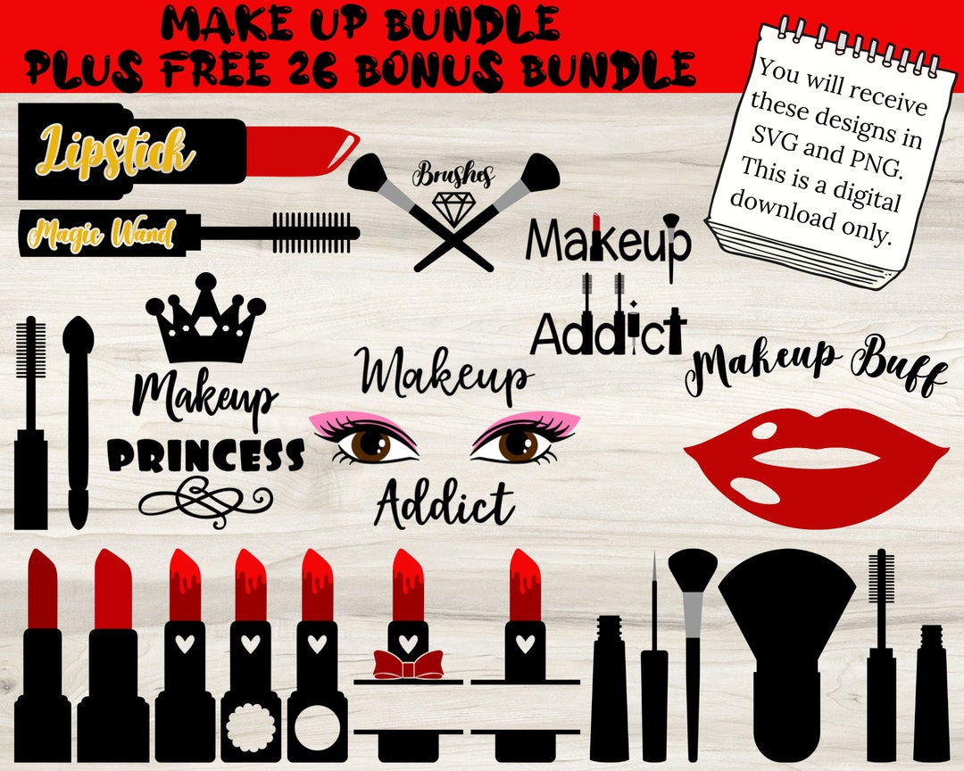 SVG Bundle Makeup Svg Beauty Svg Make up Clipart Makeup - Etsy