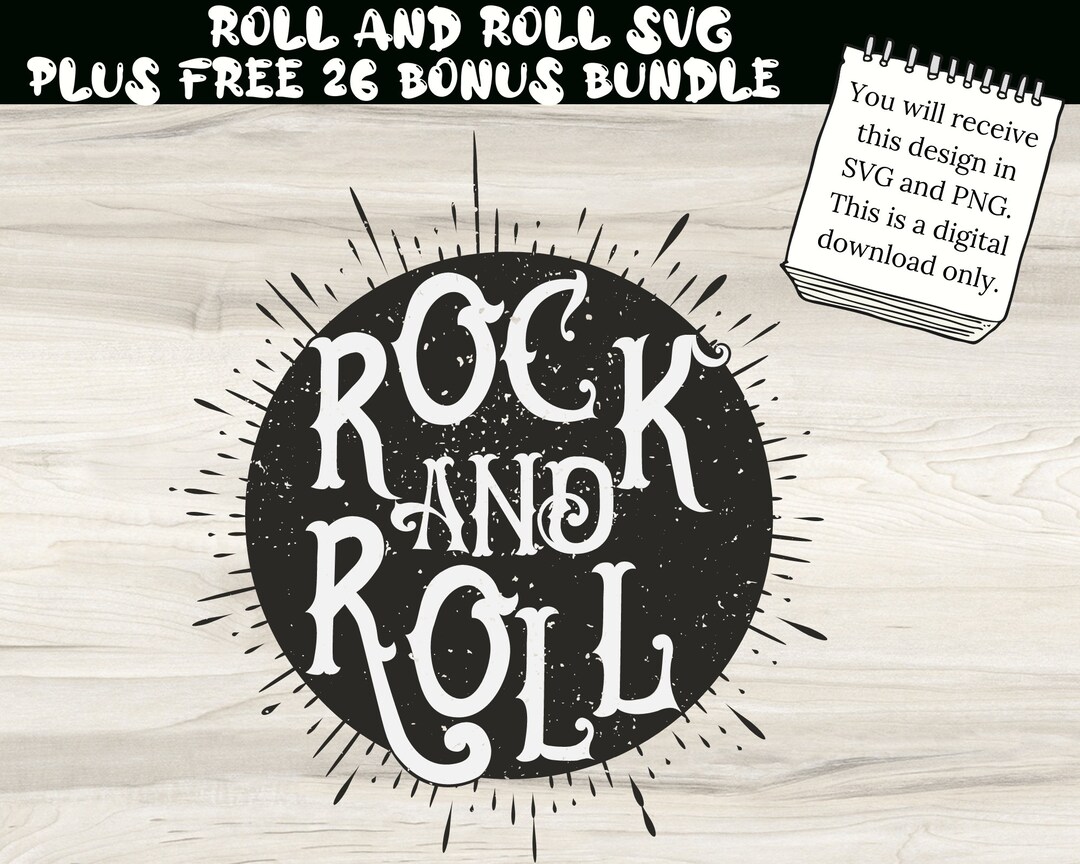 Rock N Roll Svg, Guitar Svg, Music Svg, Rock Svg, Rock on Svg, Rock and ...