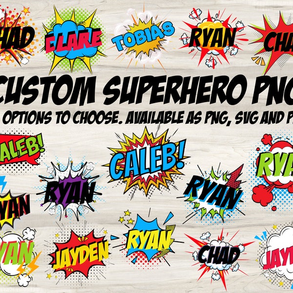 Superhero Clipart - Etsy