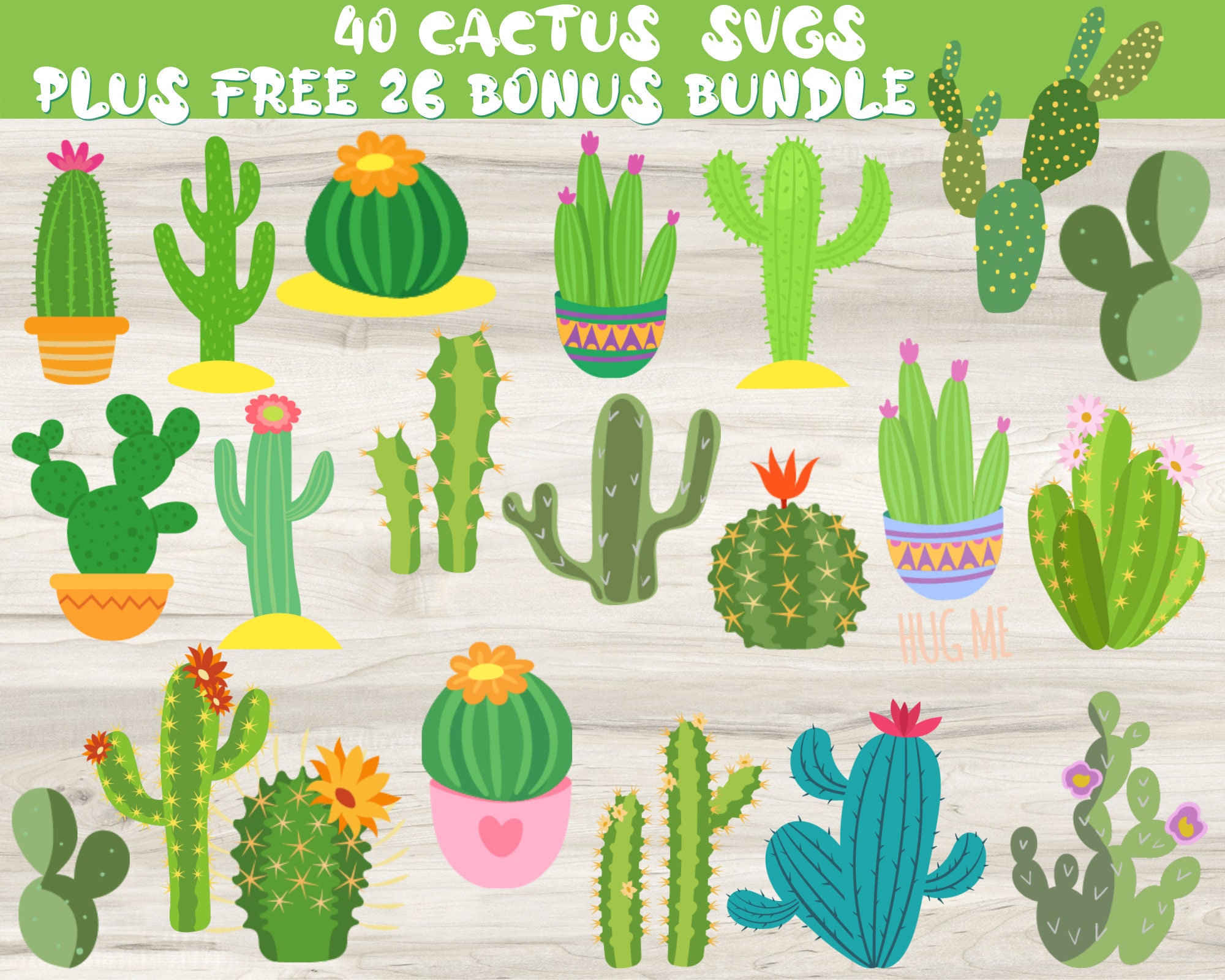 Cactus Svg Cacus Svg Bundle Cactus Png Cactus Clipart - Etsy Australia