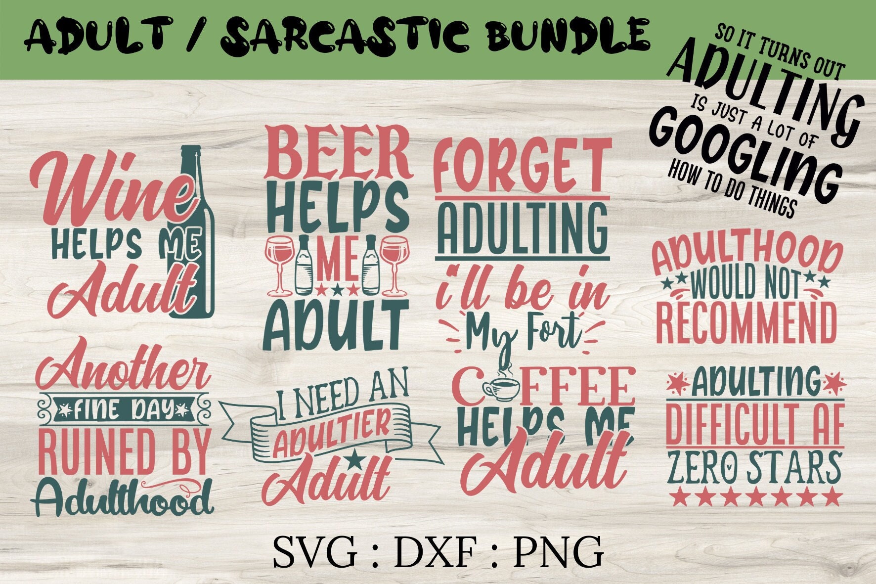 9 Adult SVG Funny SVG Sarcastic SVG Bundle Sassy Svg - Etsy