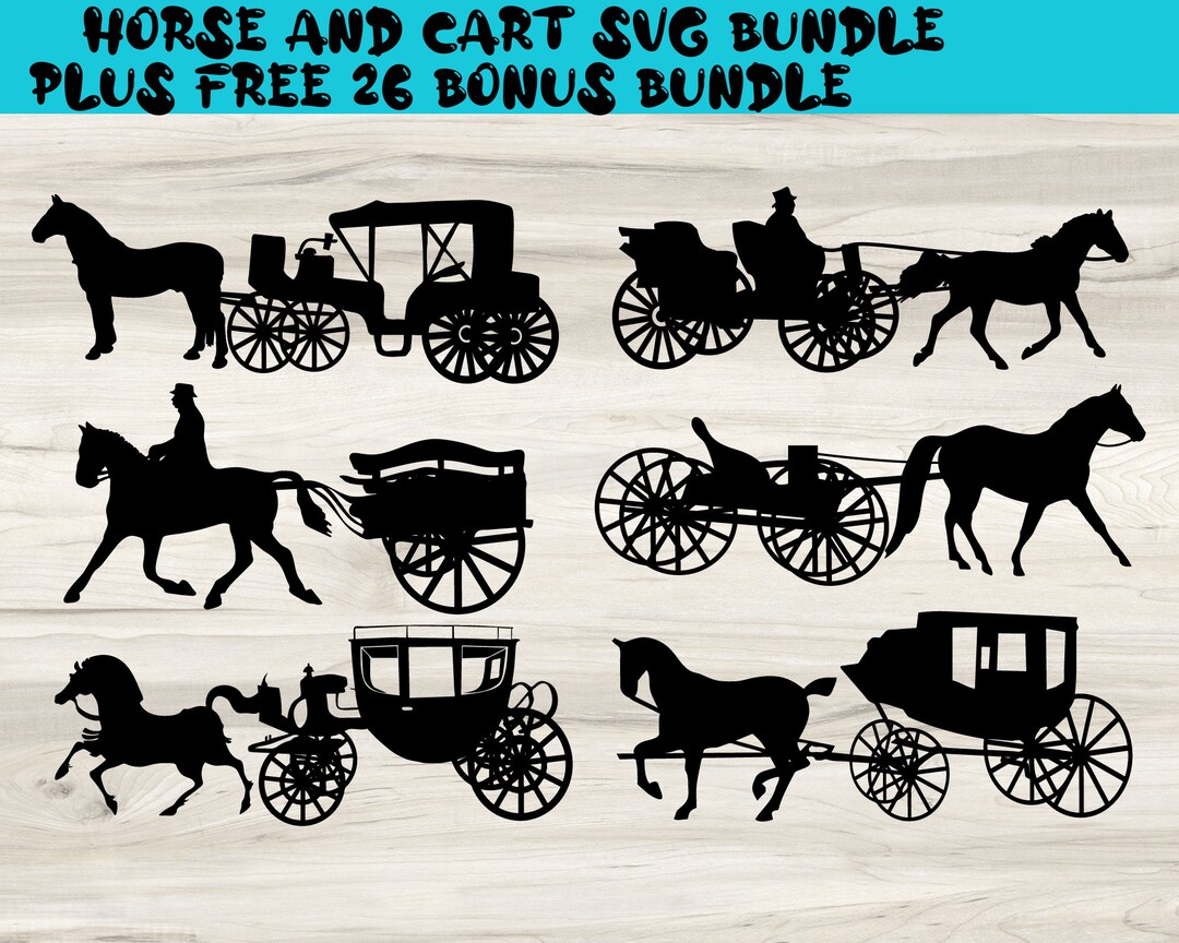 Horse and Carriage Svg, Horse and Carriage Svg, Wedding Svg, Horse Svg ...