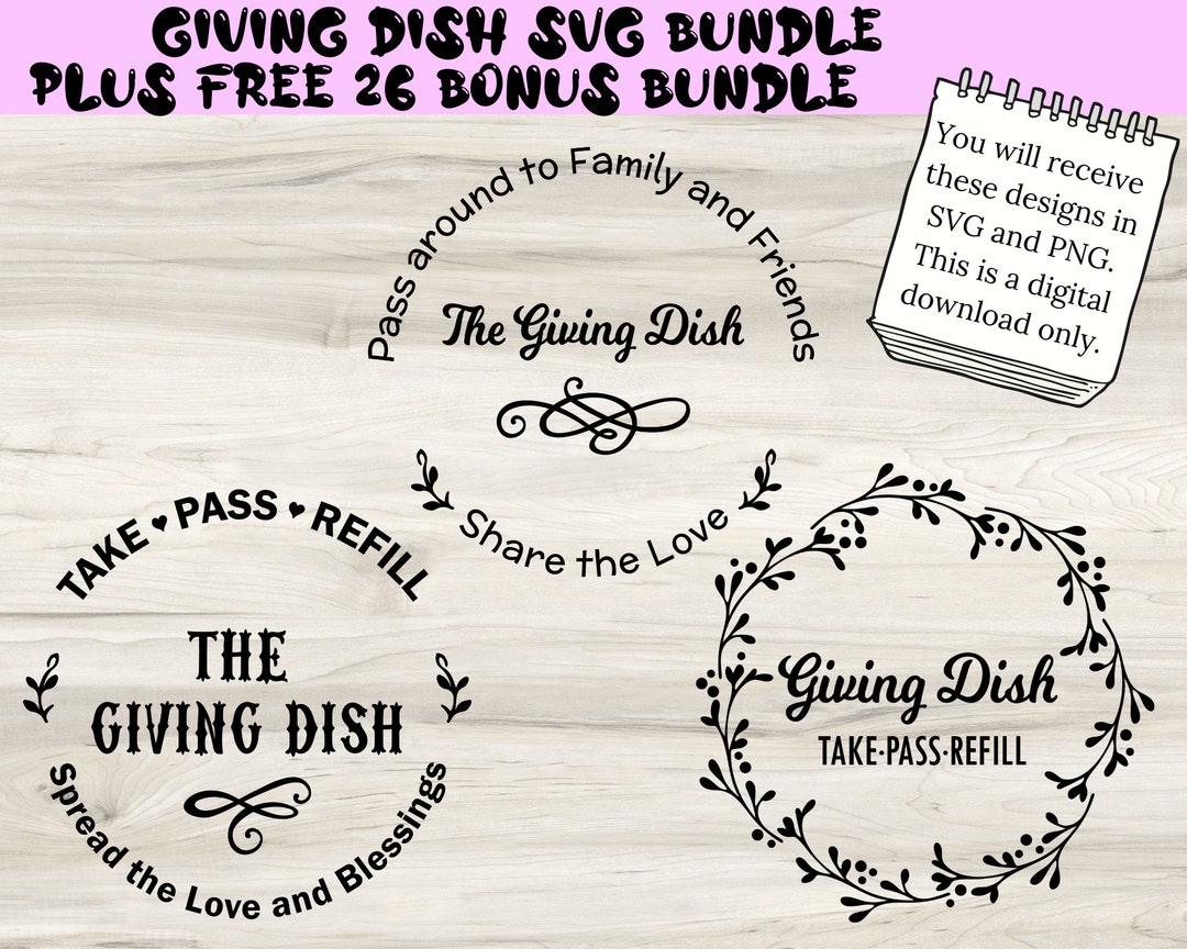 Giving Plate Svg, Giving Plate Bundle, Sharing Plate Svg, Giving Dish ...