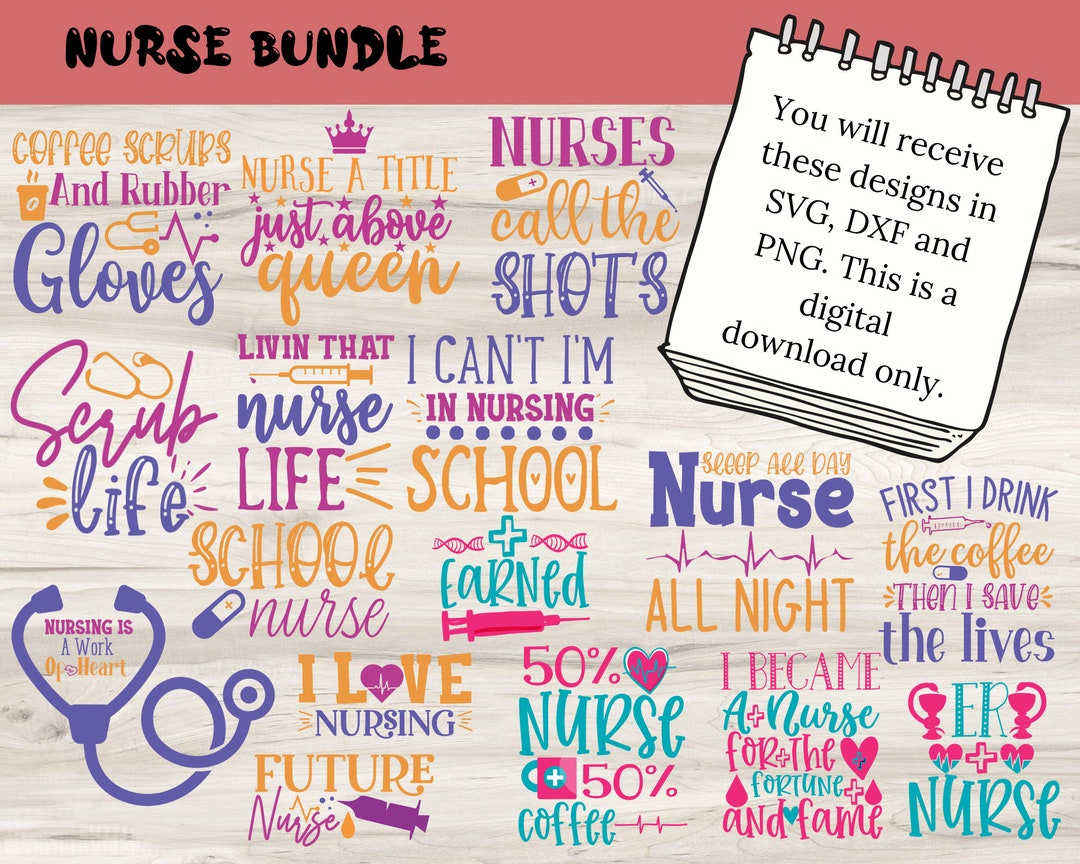 50 SVG BUNDLE Nurse Svg Nurse Gift Nurse Svg Bundle Nurse - Etsy
