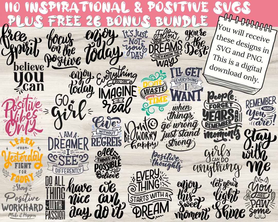 Self Love Svg Bundle, Motivational Svg, Affirmation Svg, Kindness Svg ...