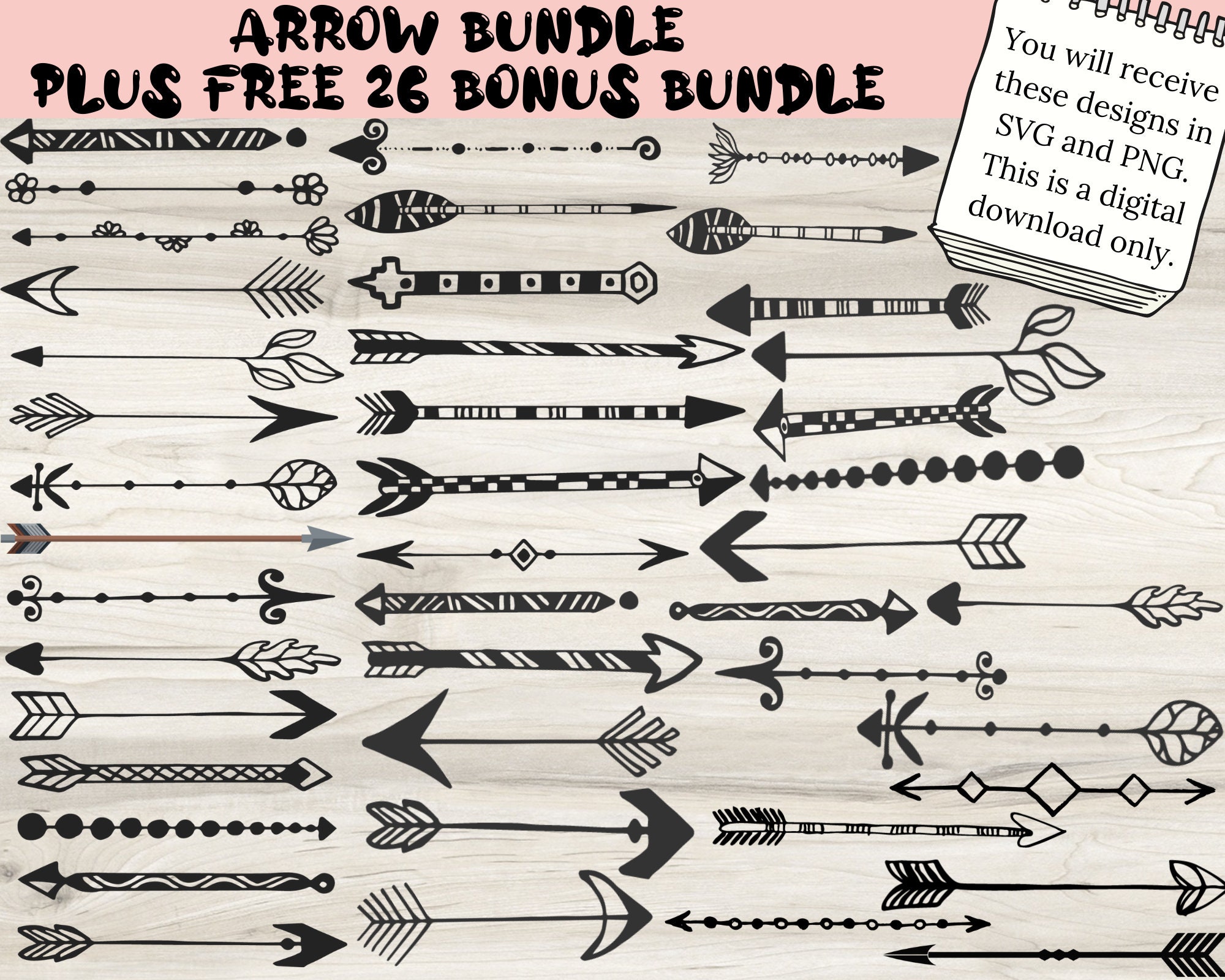 298 Arrow SVG Bundle Arrow Svg Arrows Svg Heart Arrow Svg - Etsy UK