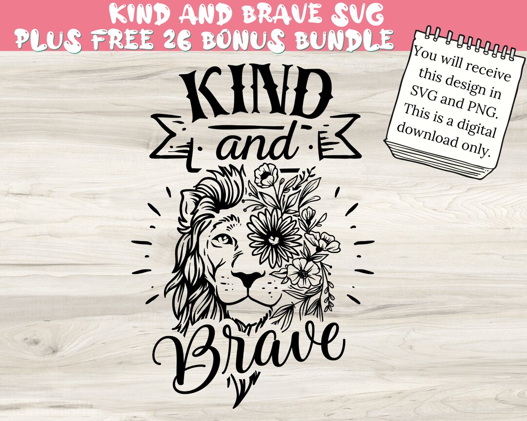 Amable svg valiente svg floral svg león svg boho svg - Etsy España
