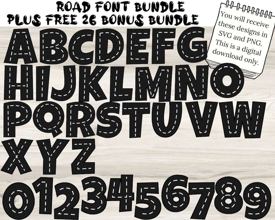 Alfabeto svg, letras svg, fuente de carretera, carreras de coches ...