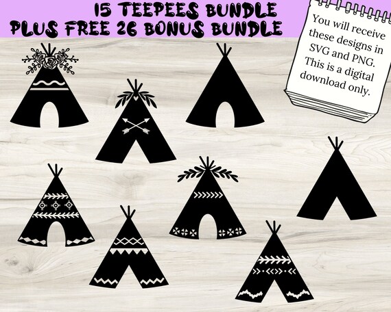 Teepee Svg Tribal Svg Boho Svg Teepee Clipart Tent Svg - Etsy