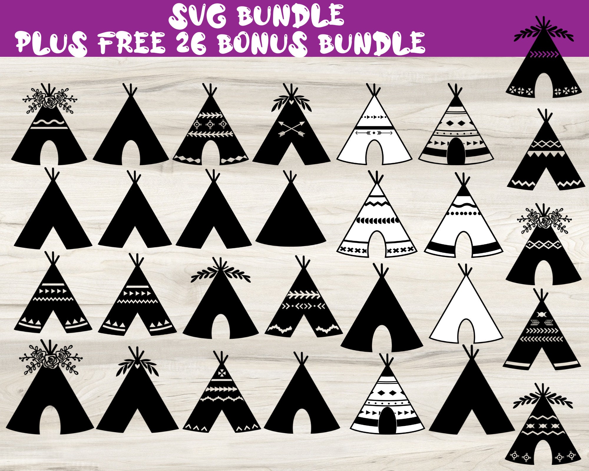 Teepee Svg Tribal Svg Boho Svg Teepee Clipart Tent Svg - Etsy Israel