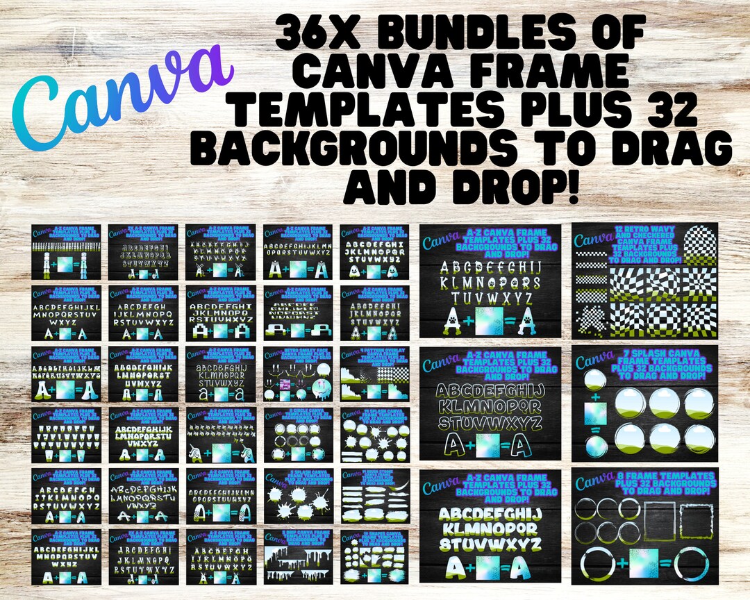Canva Frame Bundle, Canva Alphabet Frame, Canva Frame Template, Canva ...