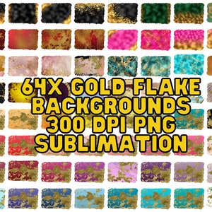 100 Gold Flake Sublimation Background Bundle, Sublimation Background ...