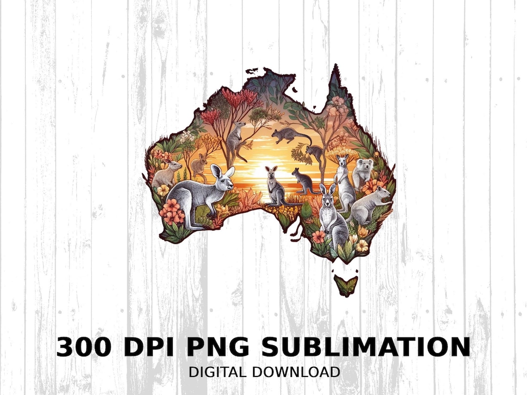 Australian Sublimation, Australia Png, Kangaroo, Australian Wildflowers ...