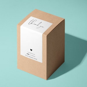 Box Label Template, Editable Packaging Labels, DIY Box Seal Labels ...