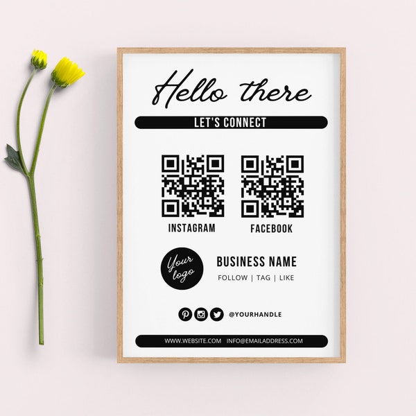 Follow Us on Social Media Flyer - Etsy