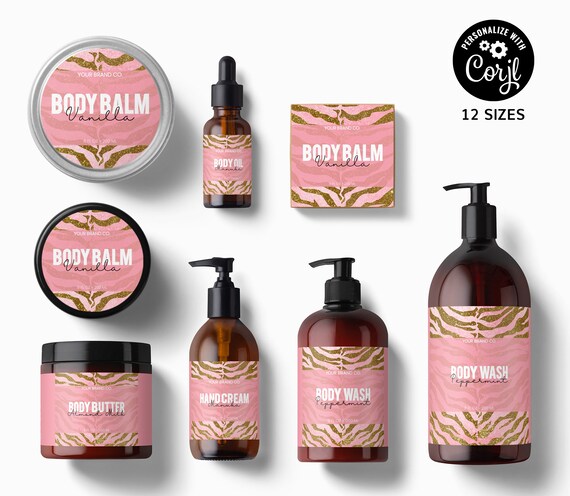 Editable Body Product Labels Glitter Editable Label Do It | Etsy