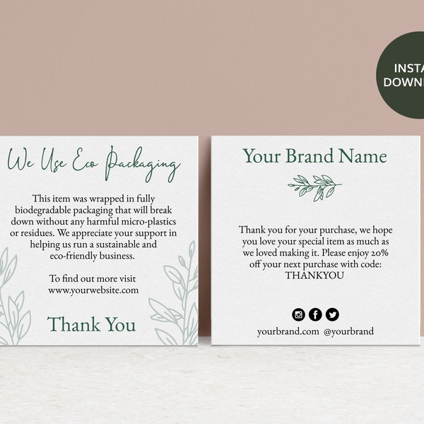 Packaging Inserts - Etsy