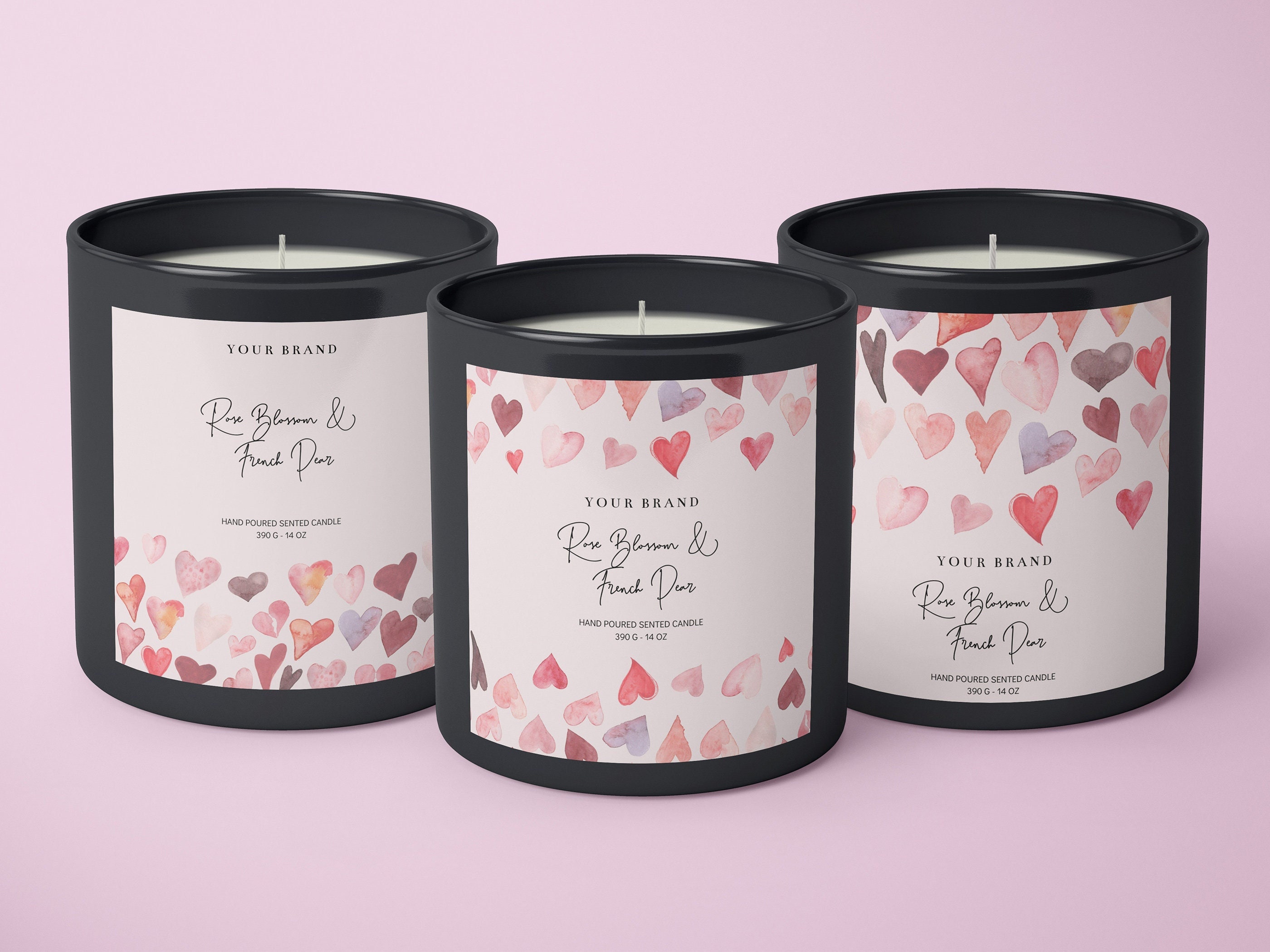 Editable Candle Label, Love Candle Label Design, Valentine, Custom ...