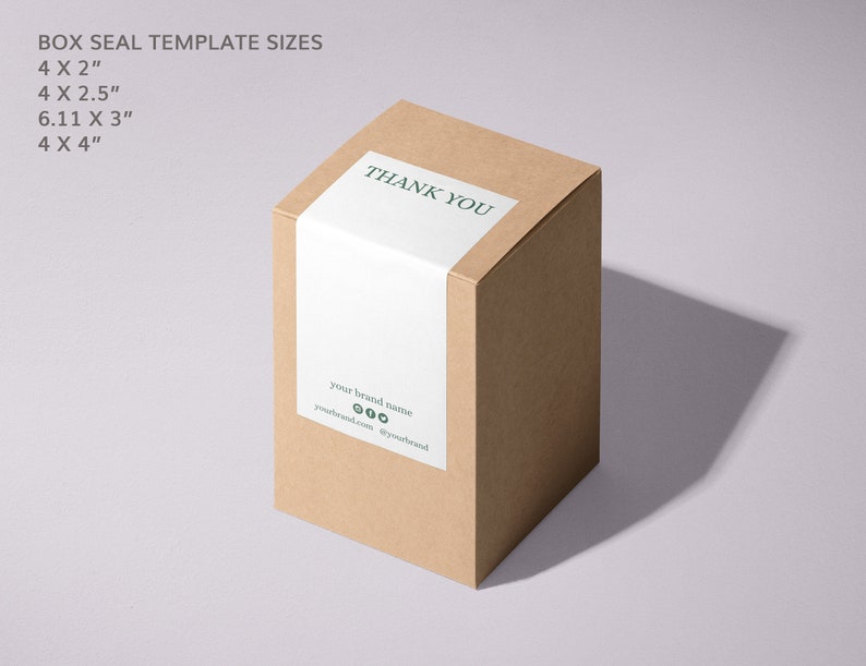 Editable Packaging Template Bundle, Editable Box Seal, Custom Product ...