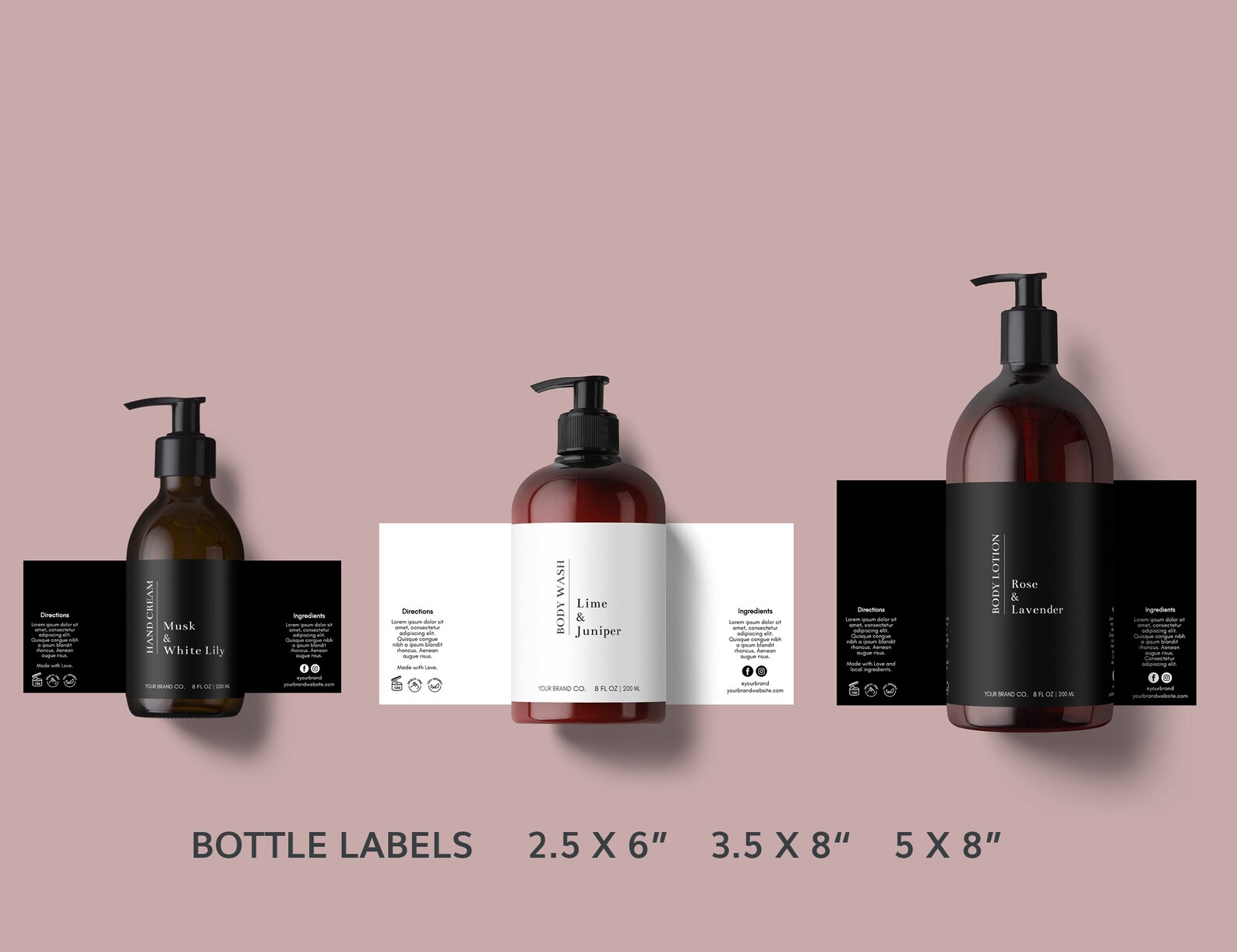 EDITABLE Custom Beauty Product Labels Body Product Labels - Etsy