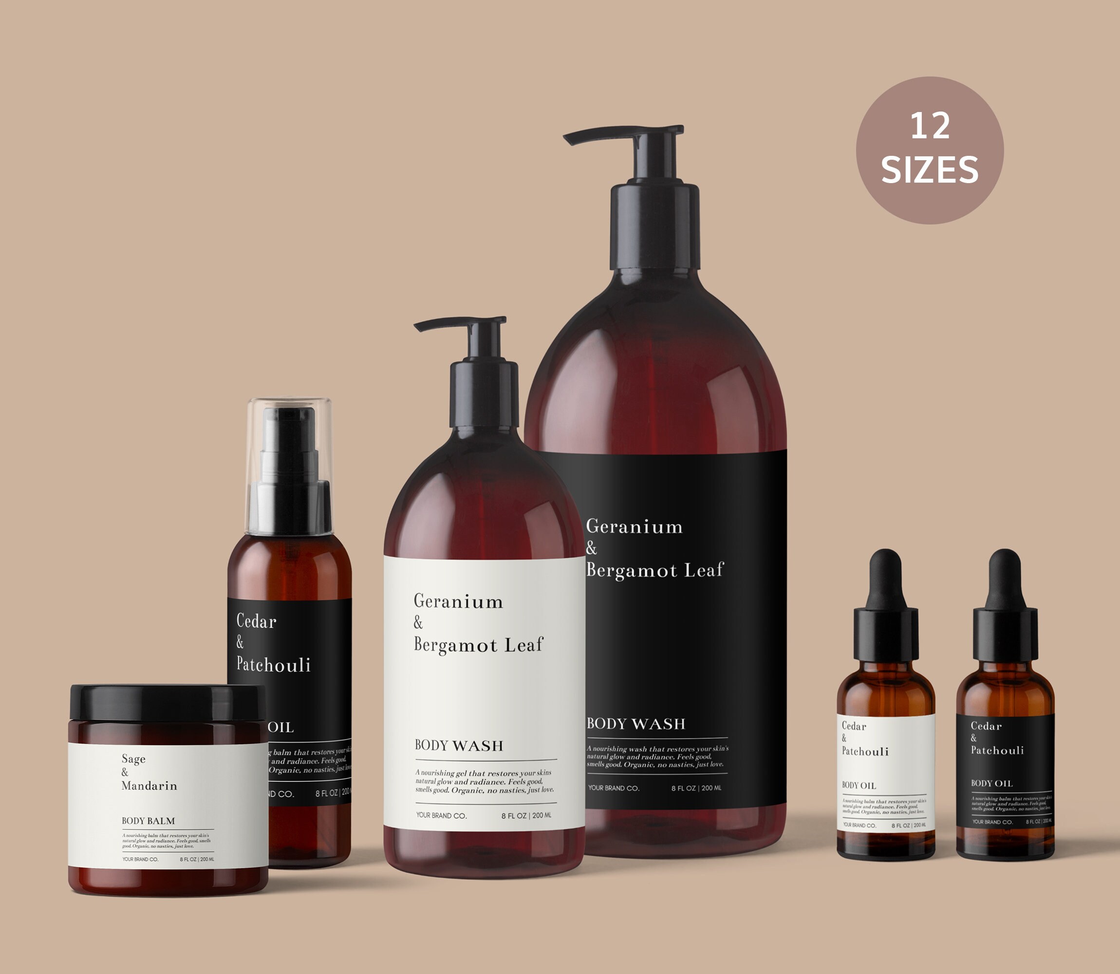 DIY Minimal Body Product Labels, EDITABLE Custom Beauty Product Labels ...