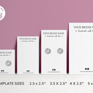 Minimal Jewelry Display Cards Custom Earring Display Cards - Etsy Australia