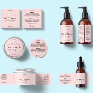 Editable Body Product Labels, Cosmetic Labels Printable, DIY Body ...