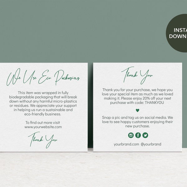 Package Insert - Etsy