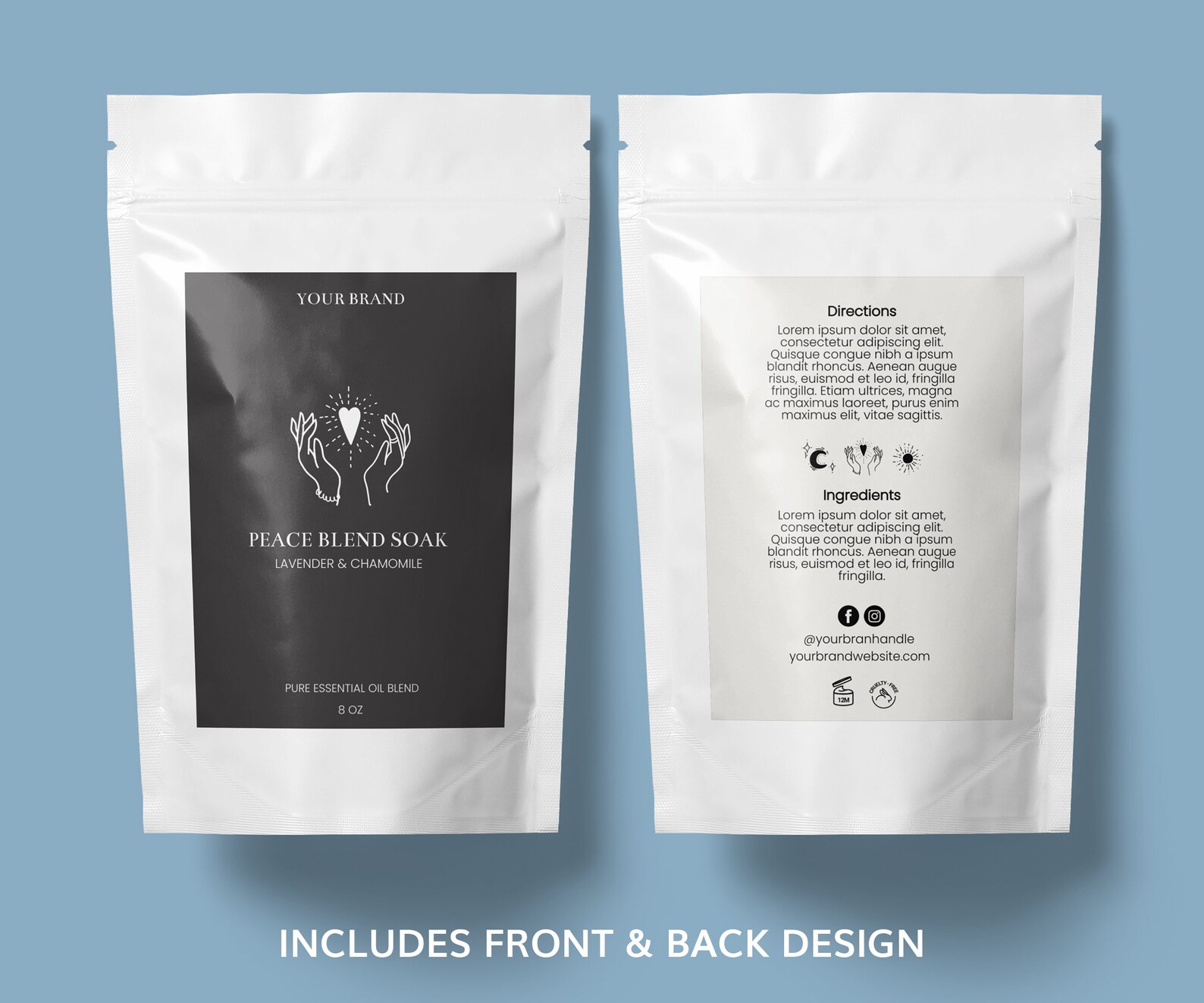 Editable Bath Product Label Bath Salts Label Cosmetic - Etsy