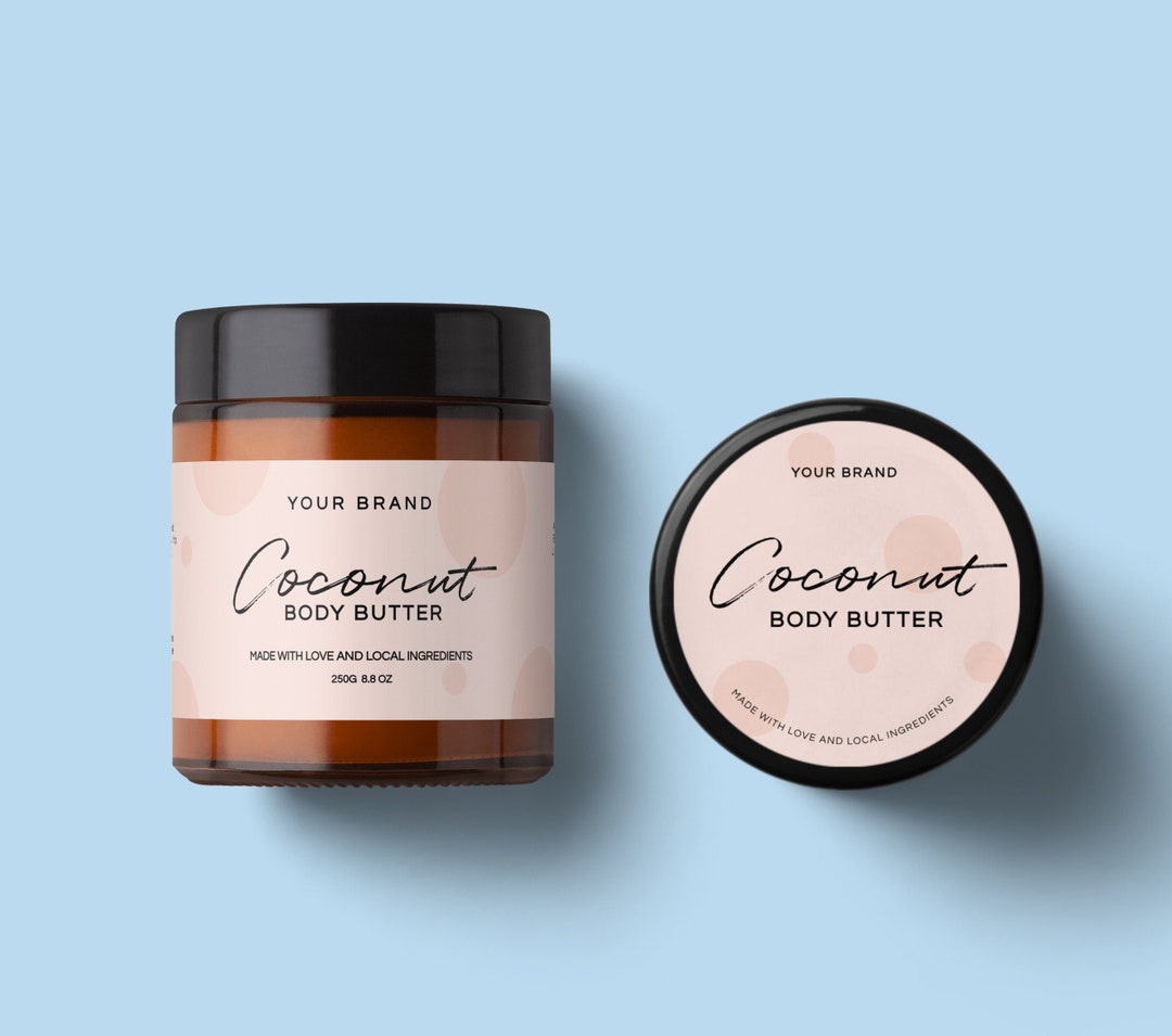 DIY Body Butter Label, Wrap Around Label, Editable Body Butter, Beauty ...