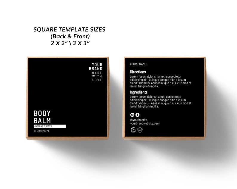 Editable Cosmetic Label Template, Minimalist Custom Beauty Product ...