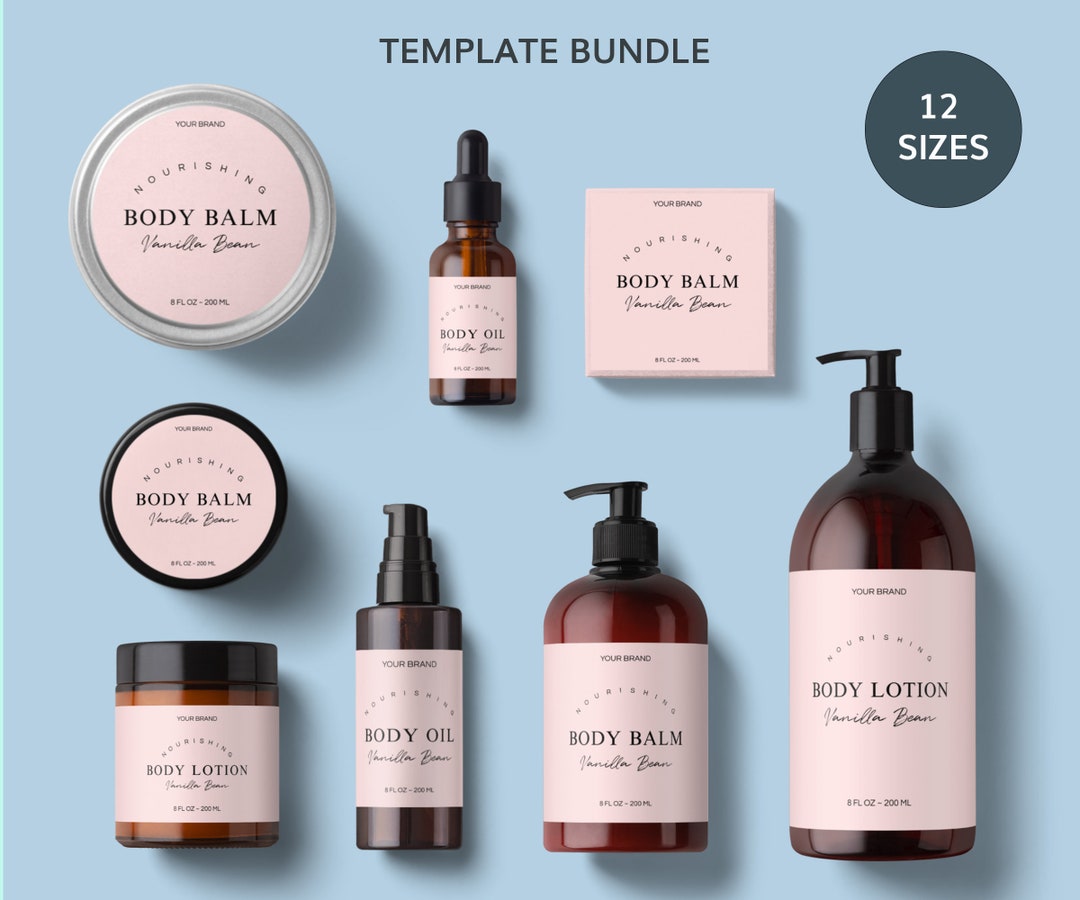 Editable Body Product Labels, Cosmetic Labels Printable, DIY Body ...