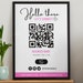 Pink QR Code Sign Template Social Media Sign Editable QR - Etsy